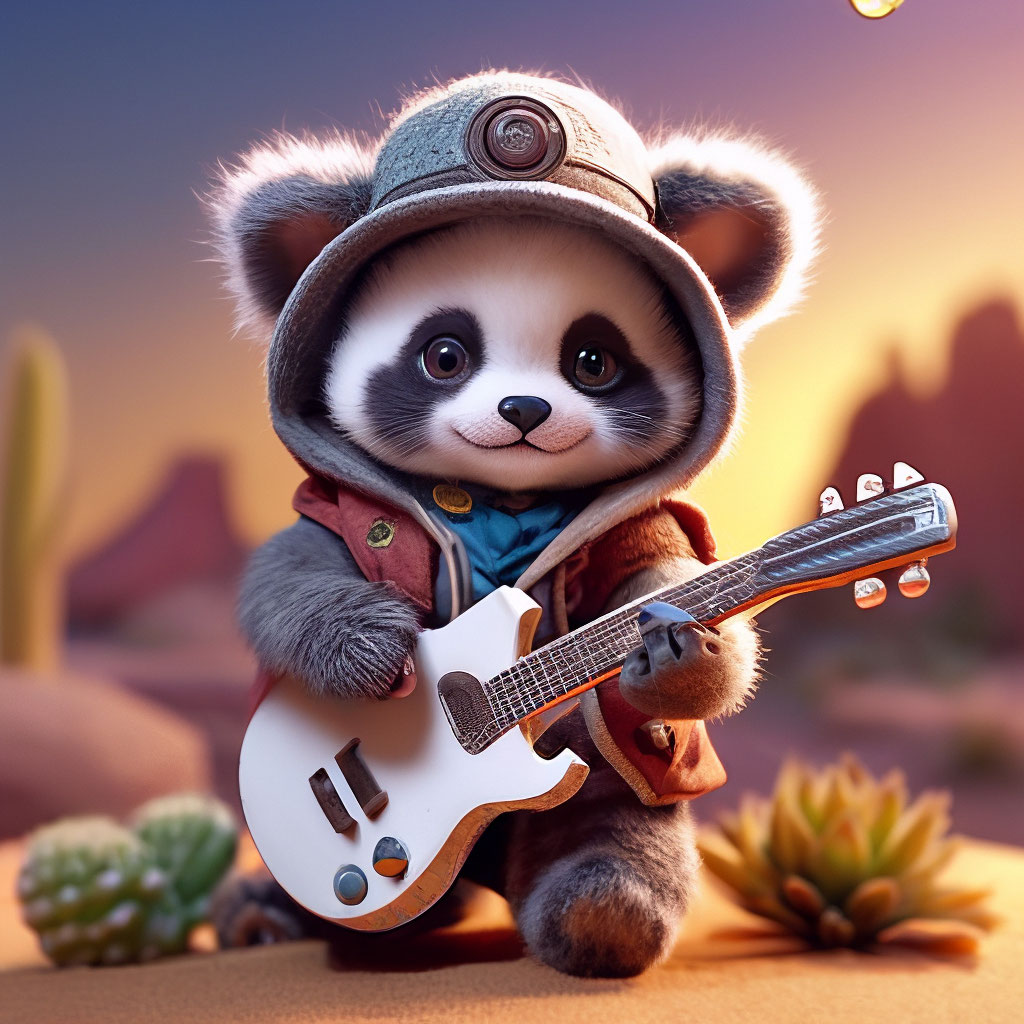 "A gift for the lovely Ness Realistic tiny fluffy panda cub cowboy ...