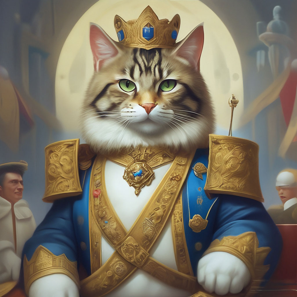"The Oligarch Cat" — image created in Shedevrum