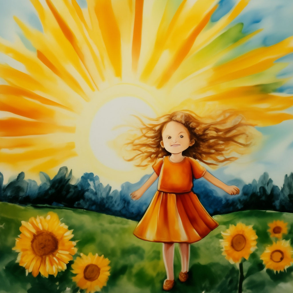 "May there always be sunshine. Children's drawing. Watercolour" — image ...