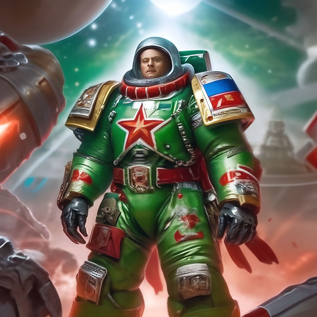 "Warhammer 40,000 space marine of the USSR Order of the star on the ...