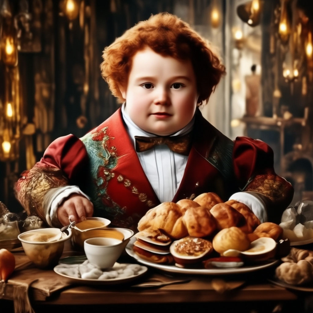 "Robin-Bobin Barabek, ate 40 people" — image created in Shedevrum