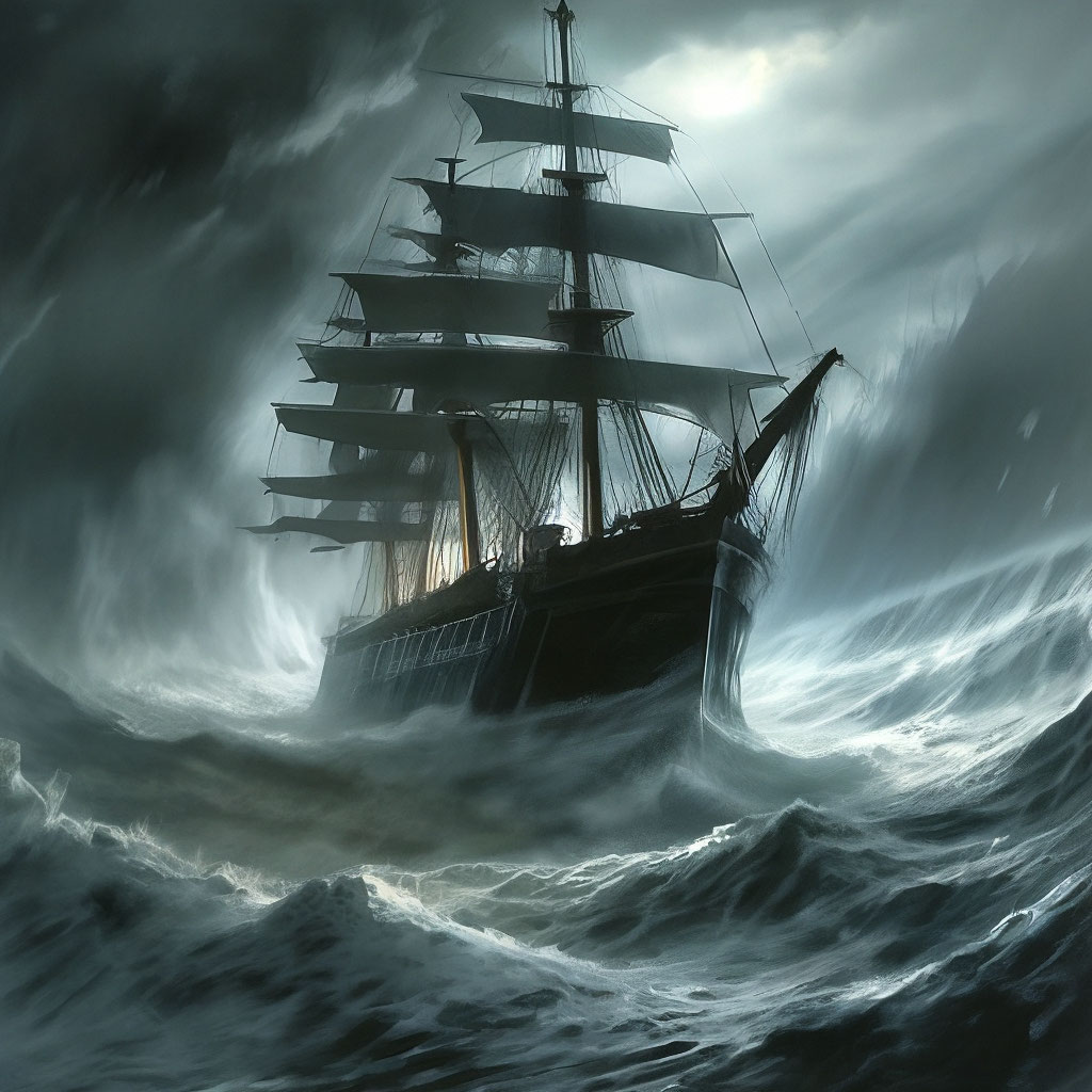 "Entente, through the cold and darkness. ship sea storm" — image ...