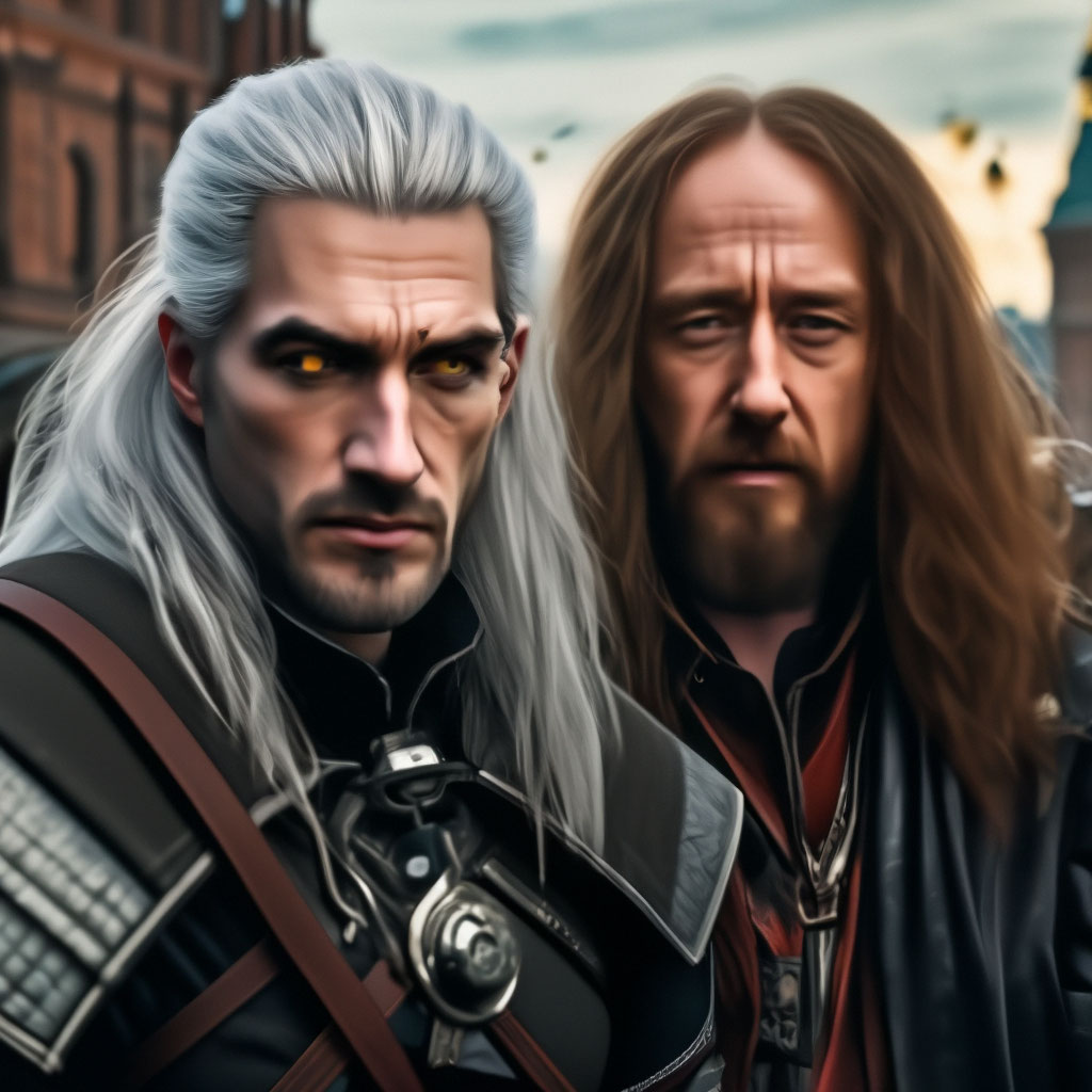 "Geralt of Rivia and Egor Letov on the background of Moscow selfies ...