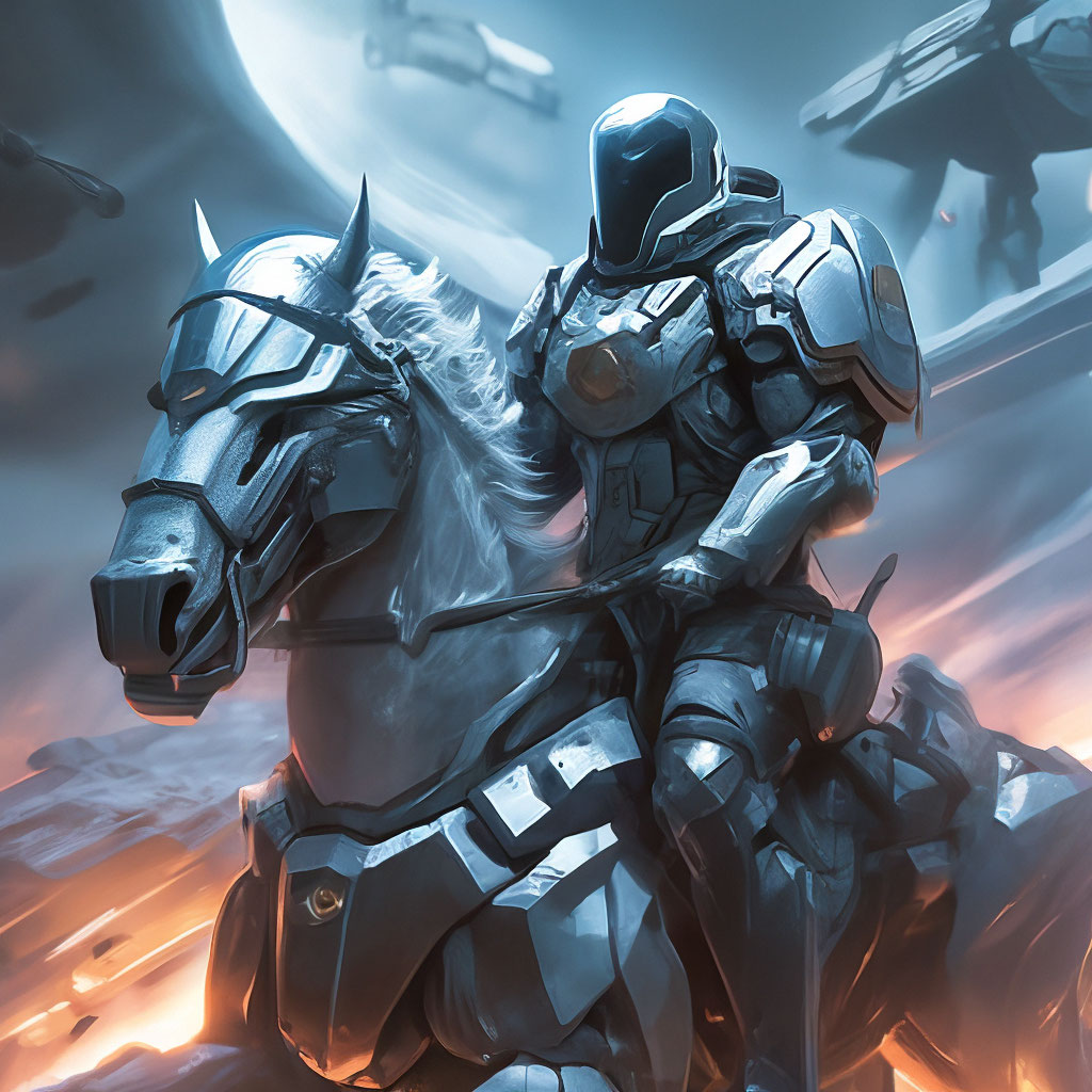 "The head of the Russian Federation on a combat cybernetic horse in ...