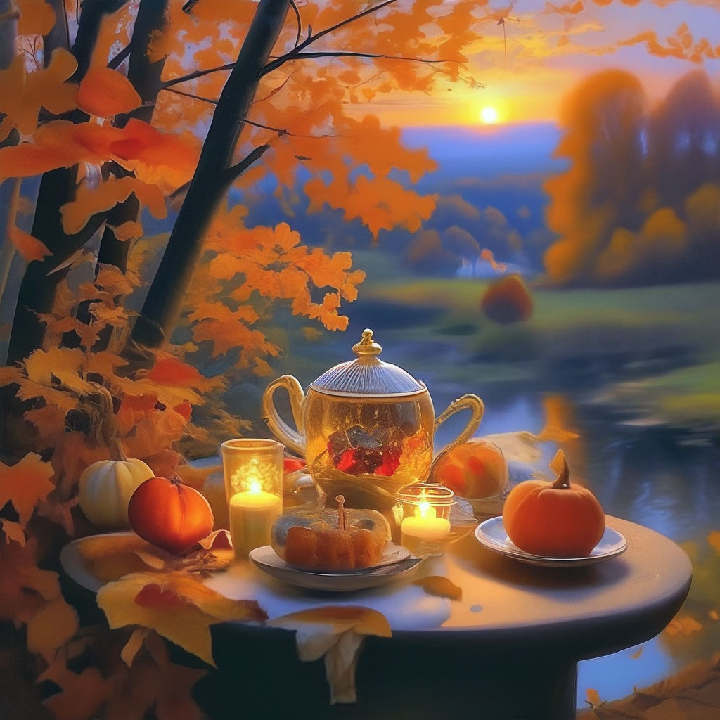 "Magical evening autumn temptation." — image created in Shedevrum