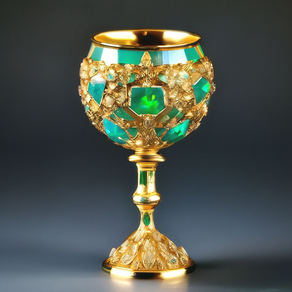 "@andystyle A tall, narrow 18th century Baroque gold wine goblet inlaid ...