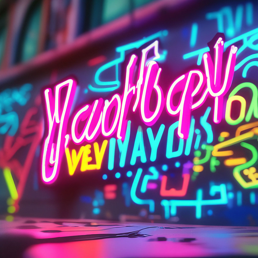 "Wednesday on the background of graffiti. neon outline, aesthetically ...