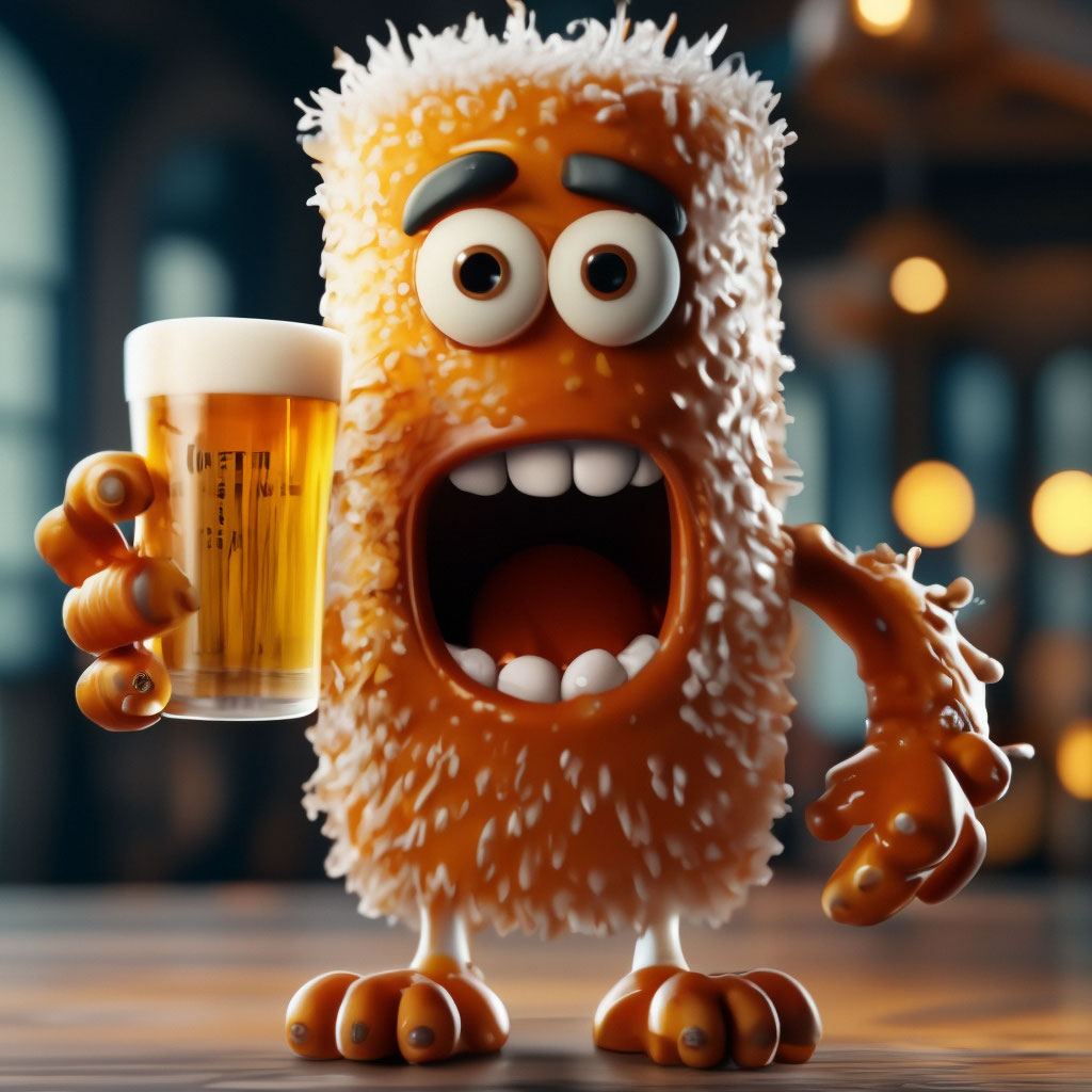 "Beer monster pixar" — image created in Shedevrum