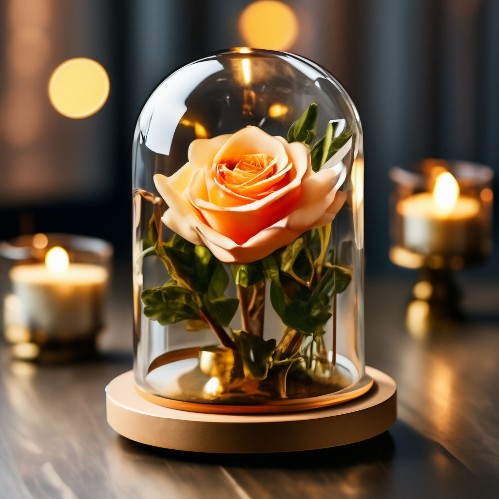 "Eternal roses in a flask, beautiful, fantastic, aesthetically pleasing ...