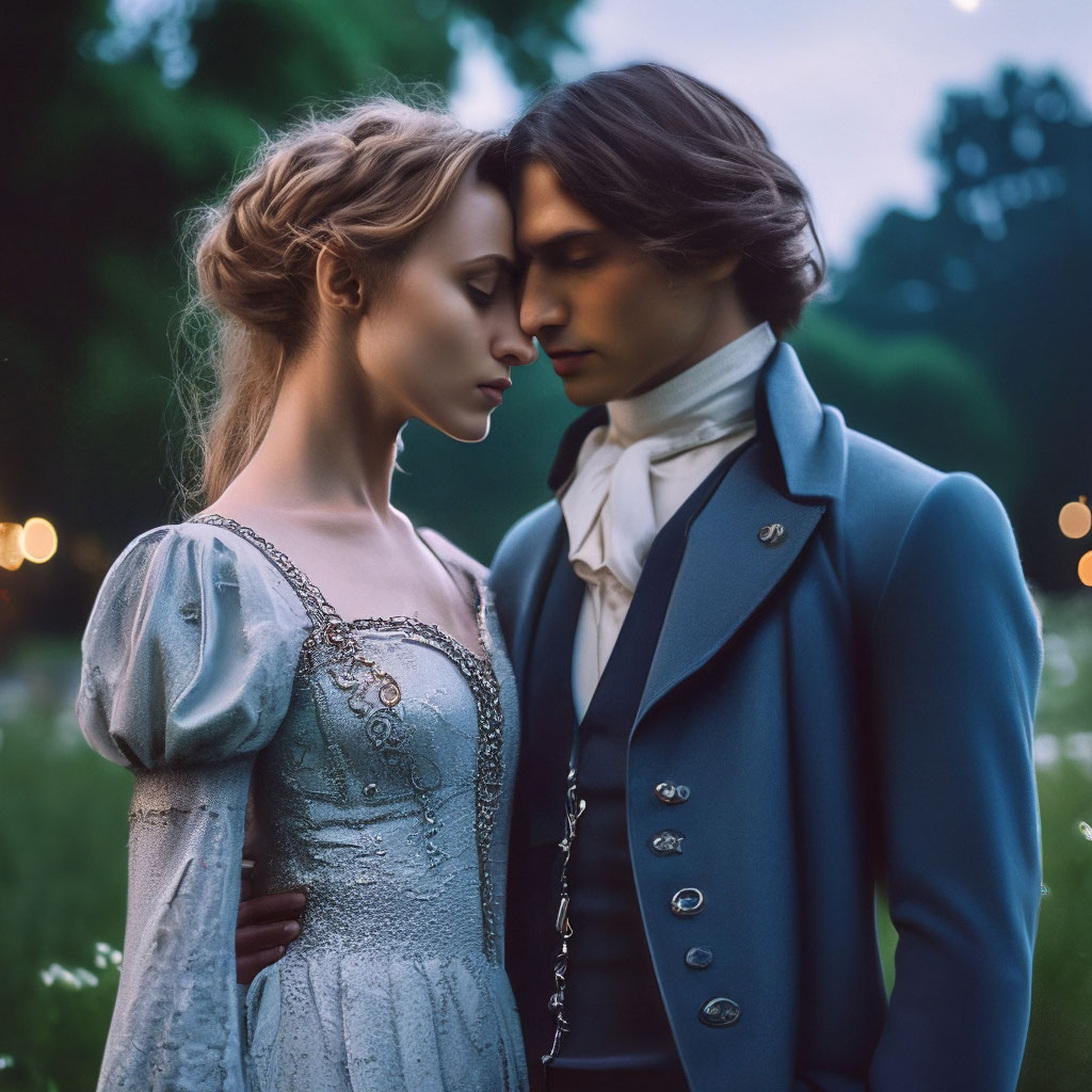 "Lenochka and Kostyan in the summer park hyperdetalization realistic ...