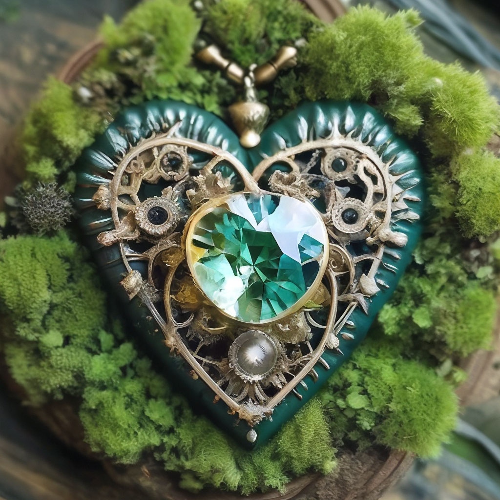 "Topaz from the heart on the green, surrounded by a glade of lacy small ...