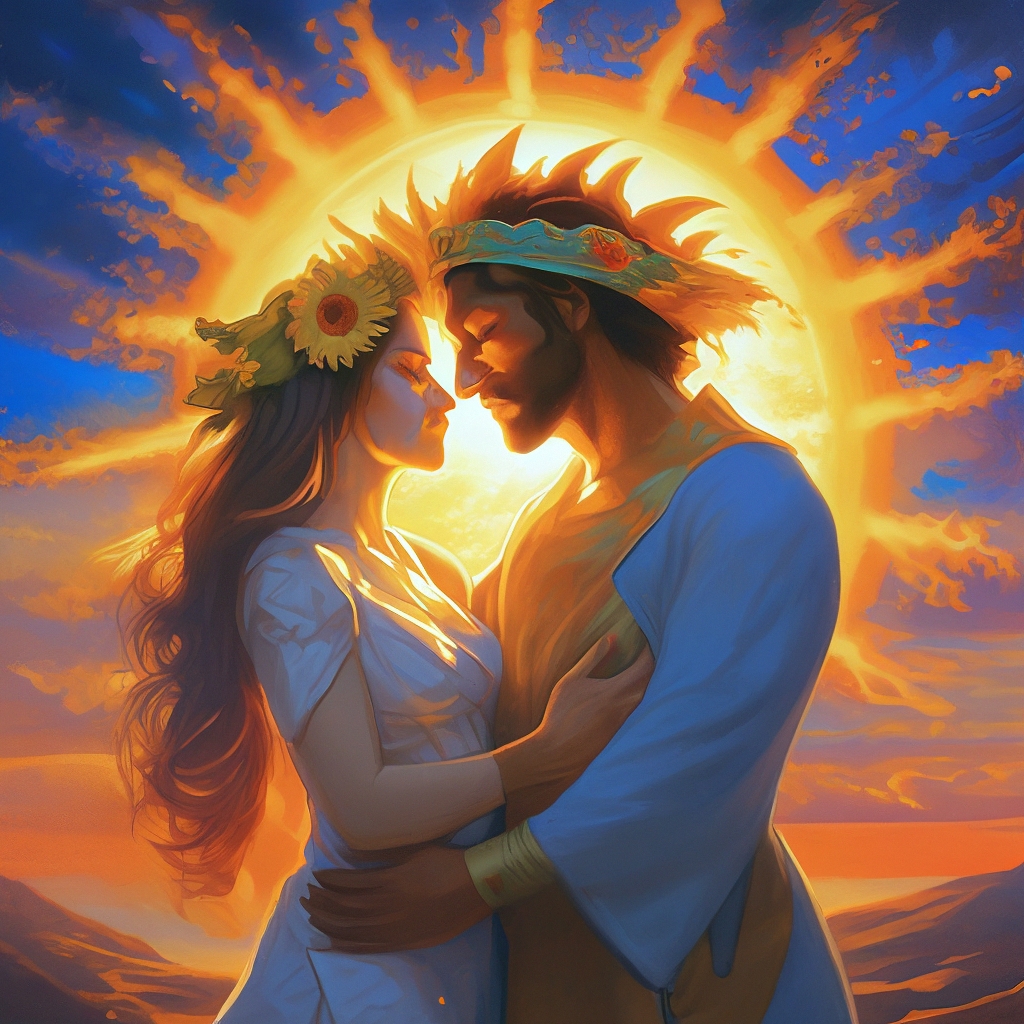 "Father- sun and Mother-earth" — image created in Shedevrum