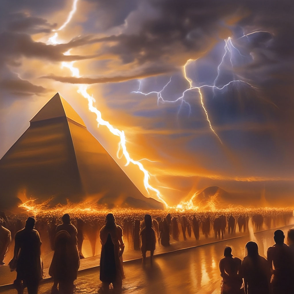 "💫💥A storm began, thunder rumbled, lightning flashed and a hail of fire ...