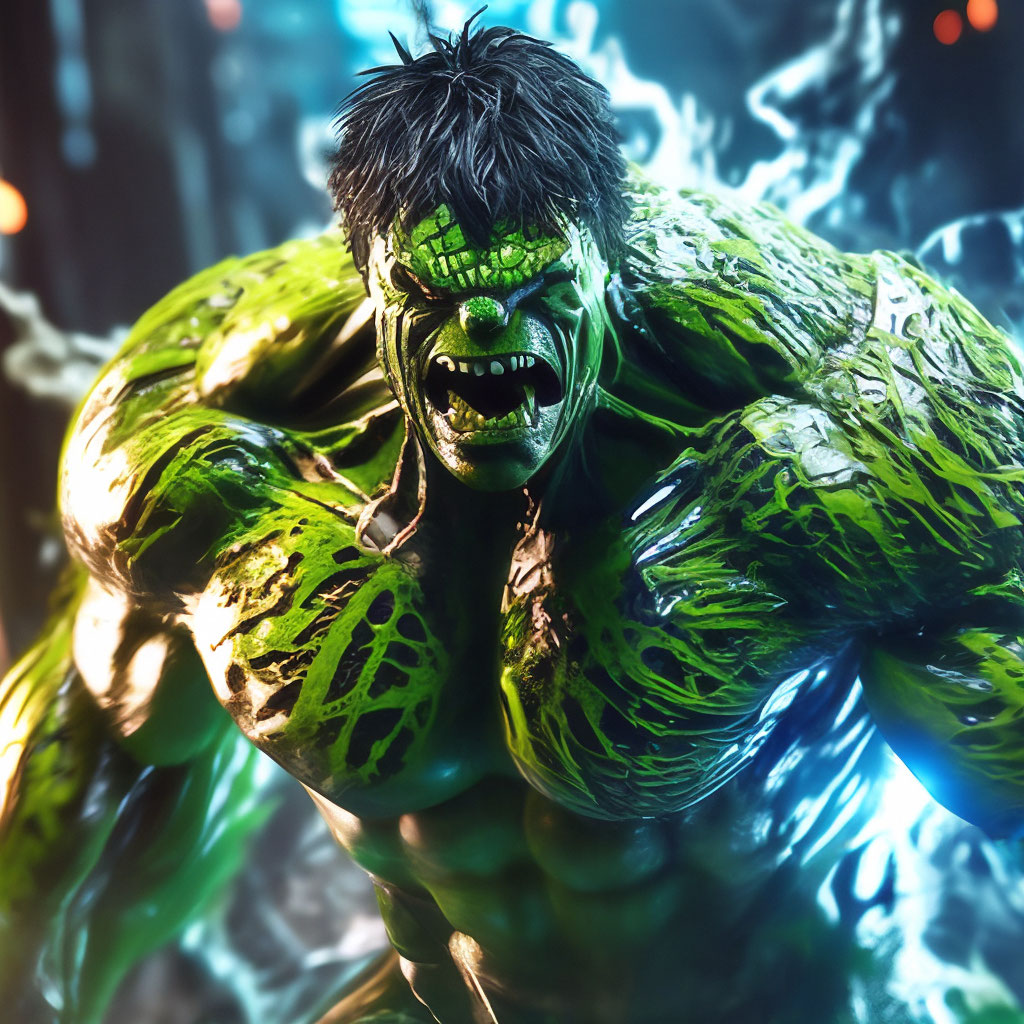 "Hulk with venom ,3d, powerful color,photorealism, hyperdetalization ...