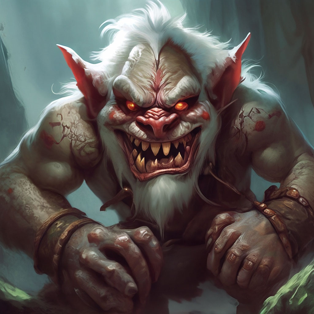 "Scary troll" — image created in Shedevrum