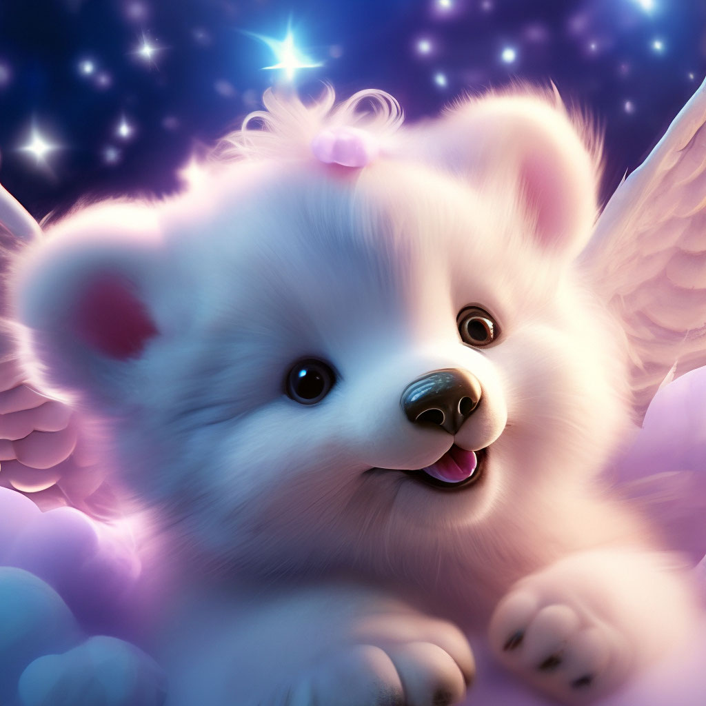 "Hyperdetalization hyperrealistic baby angel smiling in a dream, fairy ...