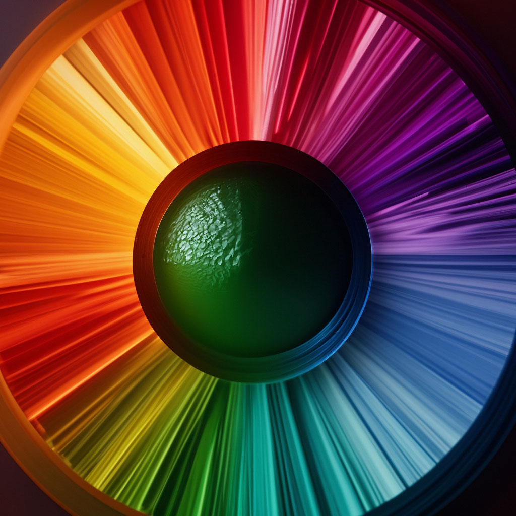 "Compilation of spectrally pure colors" — image created in Shedevrum