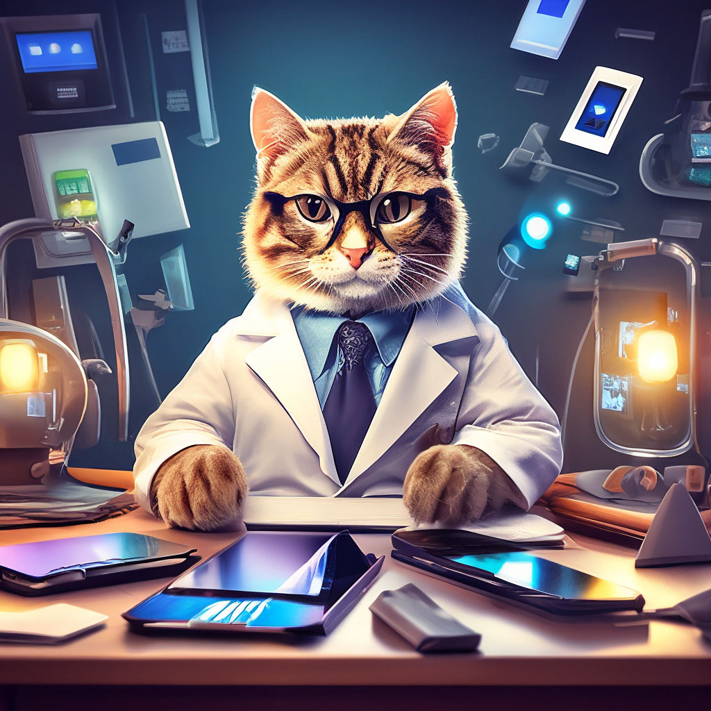 "Research testing on a variety of phones cat professor with a lot of ...