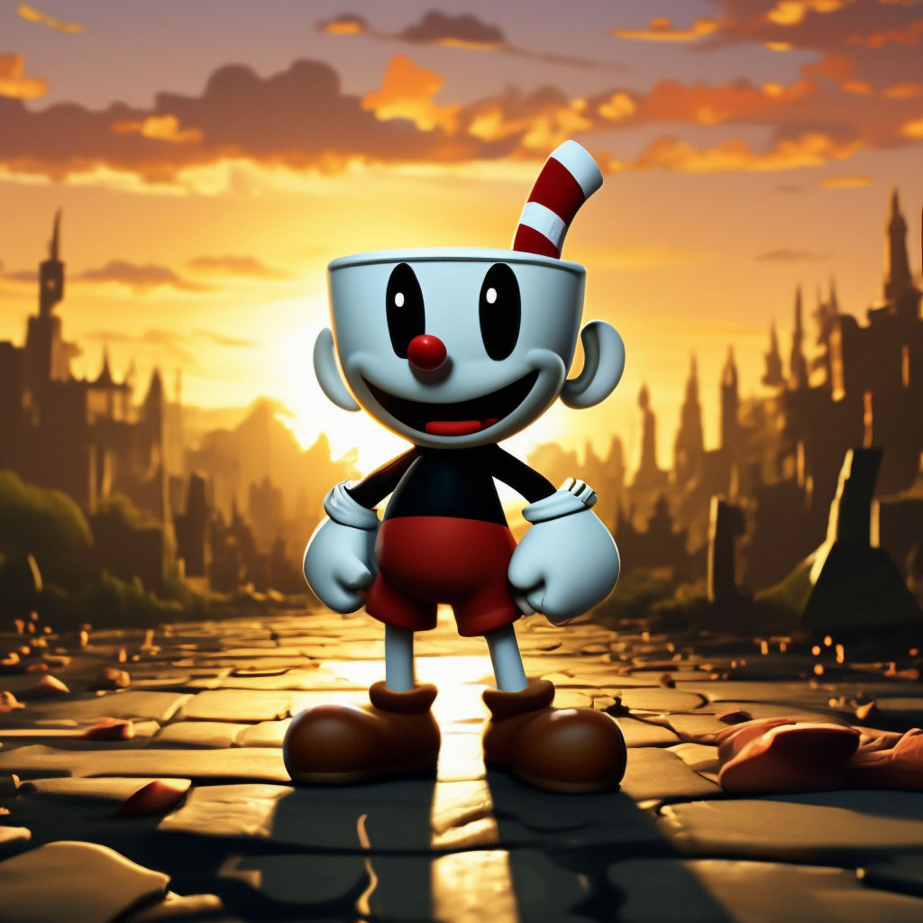 "Cuphead in the hand-drawn 2D style of the 30s, the golden age of ...