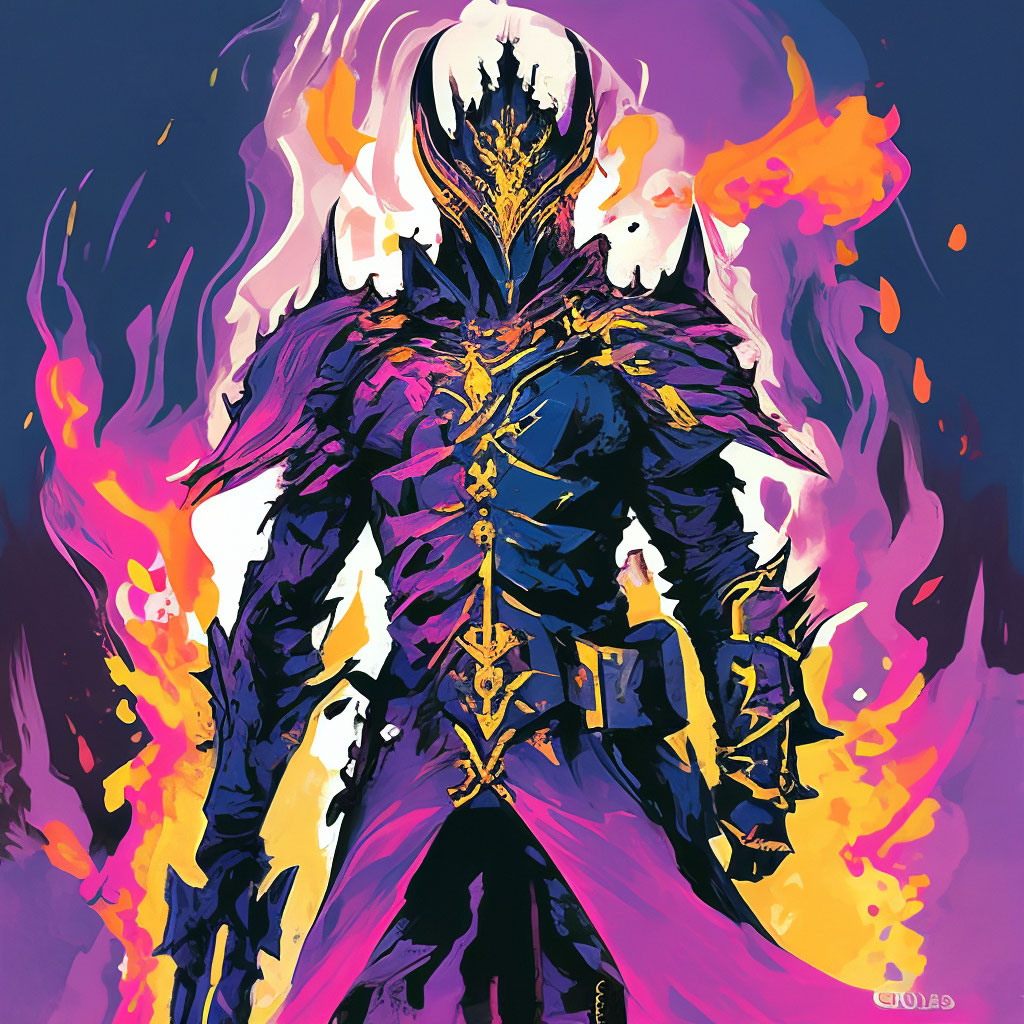 "Dark Souls, Judge Gundir, ink, bright colors, vector graphics" — image ...