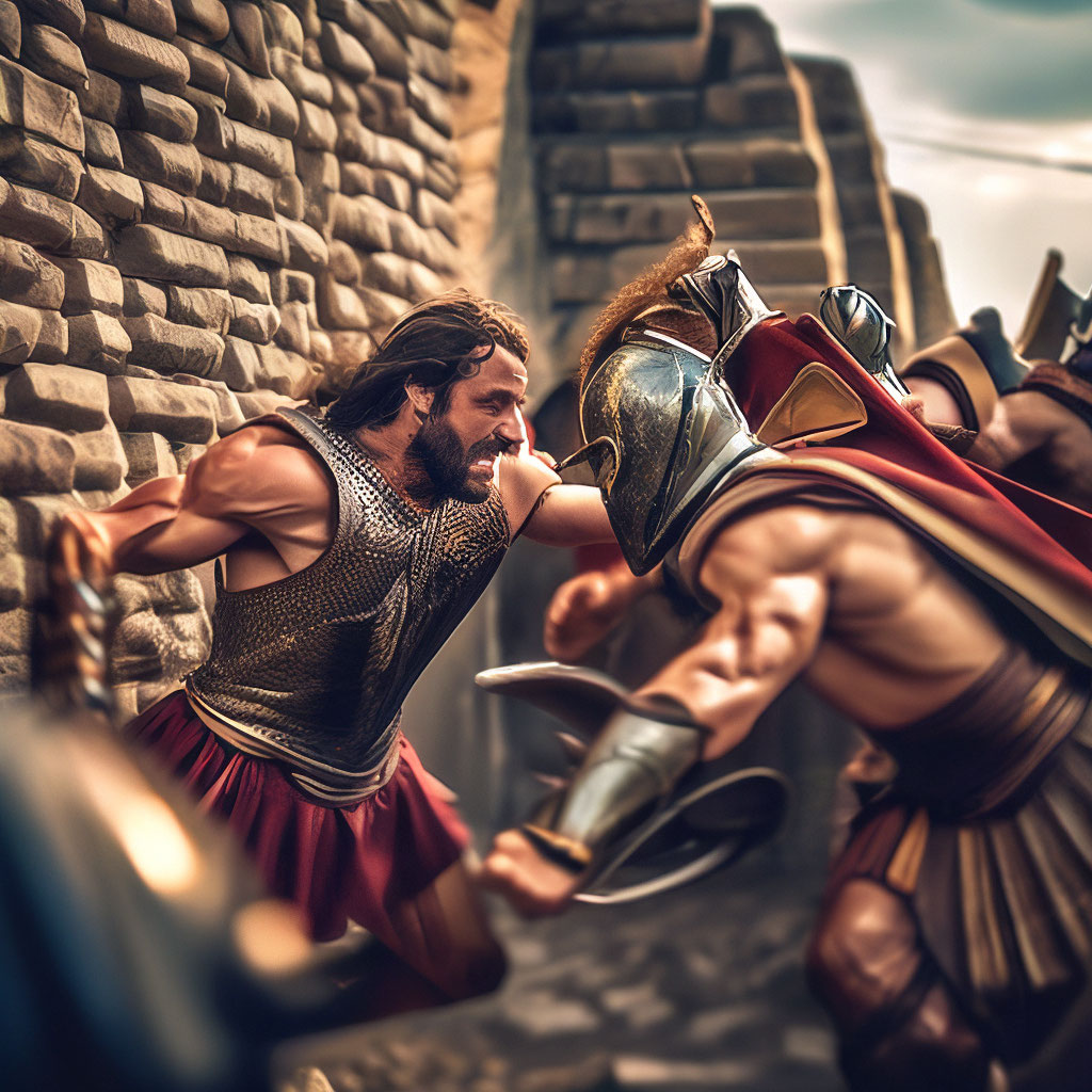 "Brave Hector, fighting under the walls of Troy with Ahiles. hyper ...