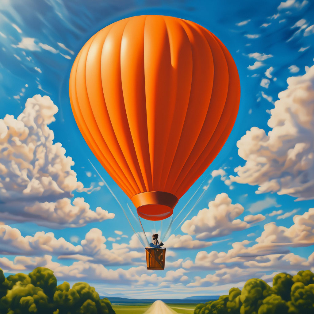 "On a large tangerine-colored balloon You and I are spending this ...
