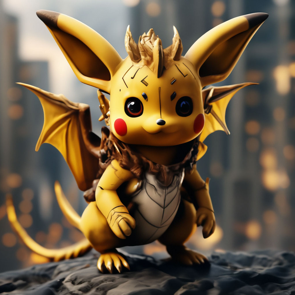 "The Pikachu dragon" — image created in Shedevrum