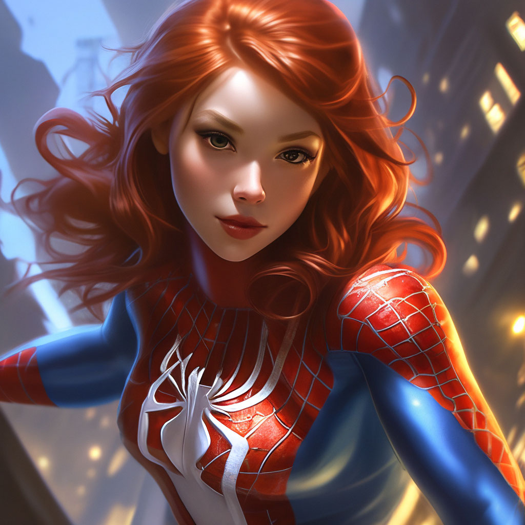 "Spiders, spiders, fantasy, spider-girl, superhero, hyperrealism ...