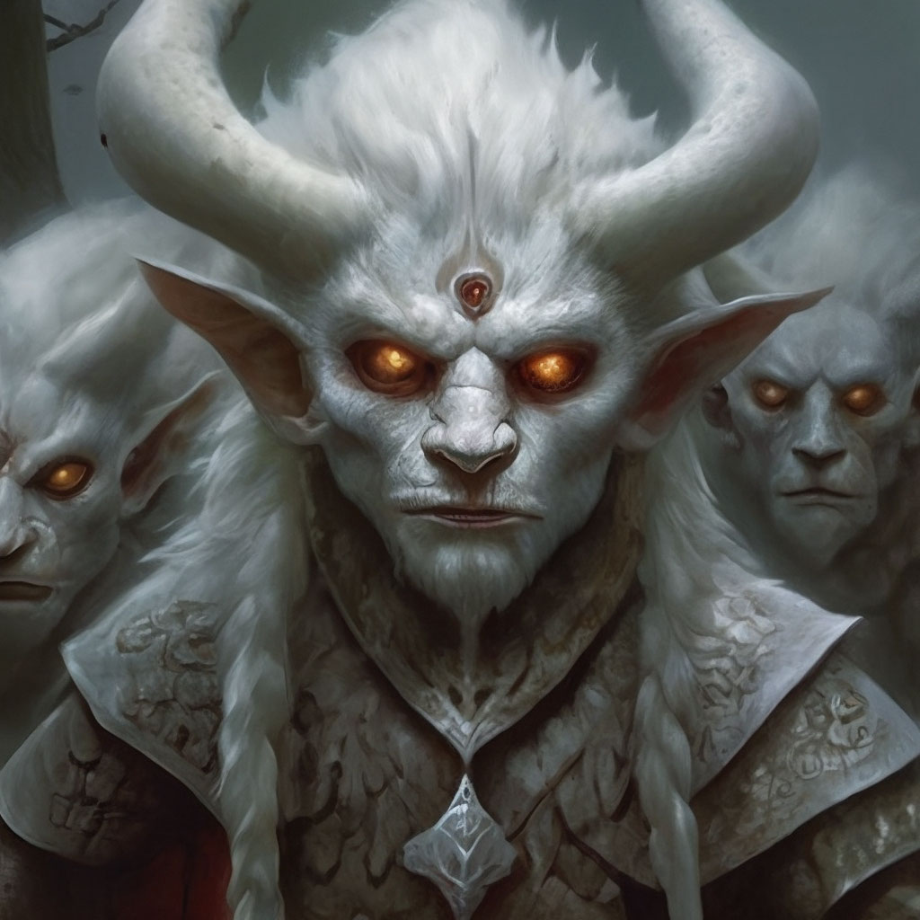 "Slavic evil spirits: White-eyed Chud" — image created in Shedevrum