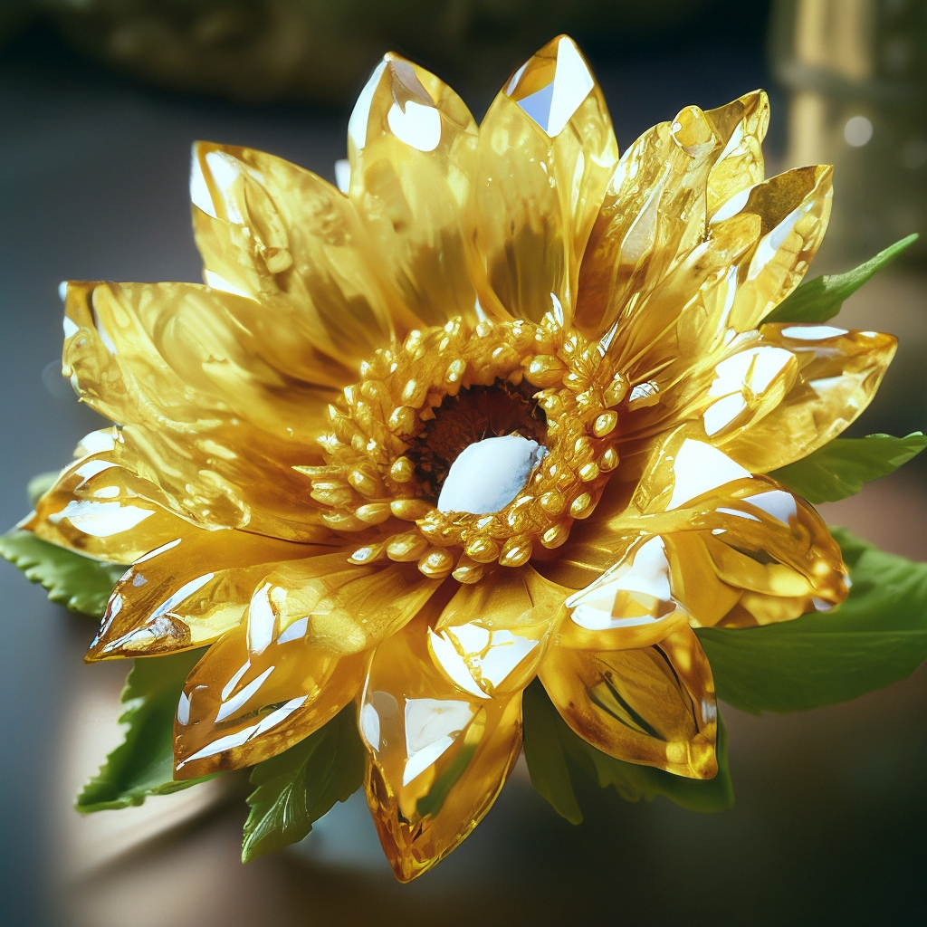 "Citrine sunflower, beautiful, realistic, high resolution" — image ...