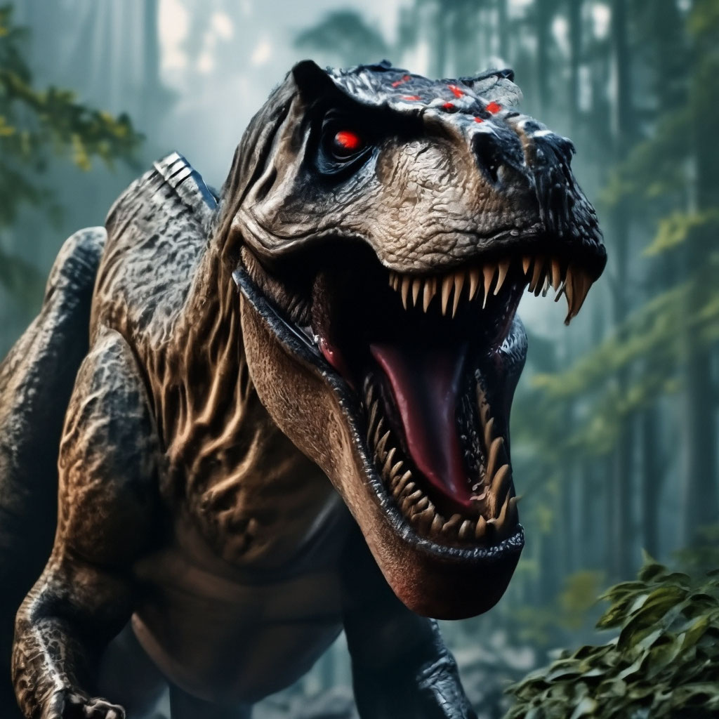 "Scary terrible tyrannosaurus,horror, beautiful, high detail, high ...