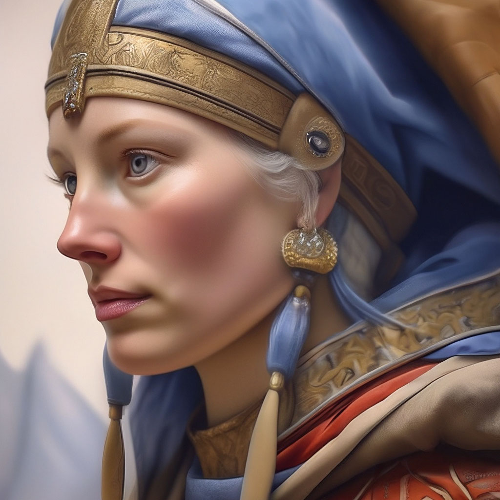 "Saxon lady Detailed drawing, watercolor, hyperrealism, conceptualism ...