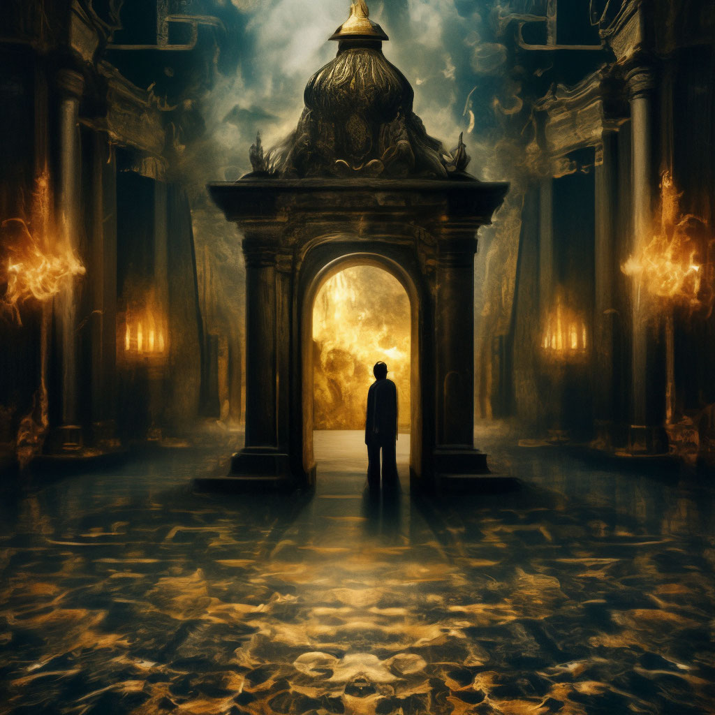"The illusion of deception" — image created in Shedevrum