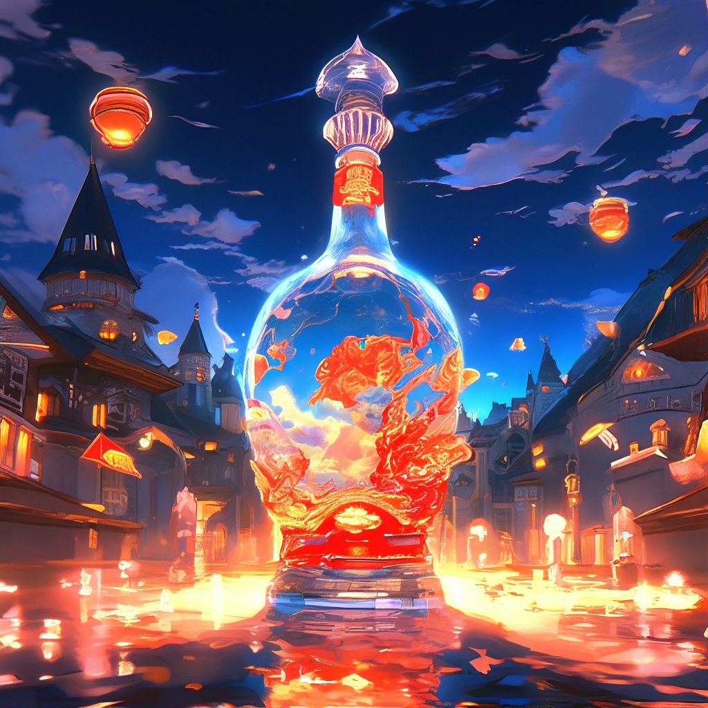 ""Rum", 4k, beautiful, anime style" — image created in Shedevrum