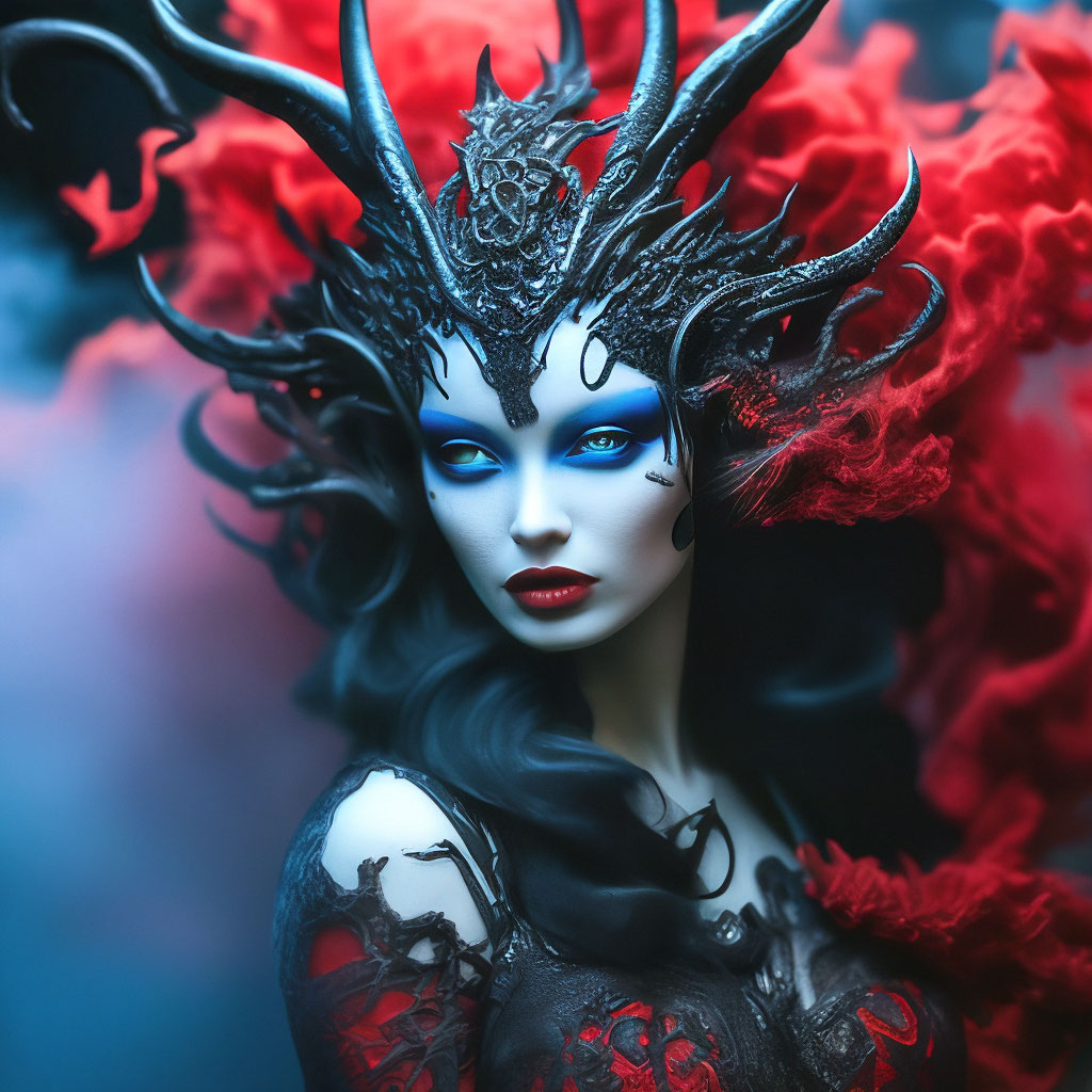 "Realistic, high quality, detail, professional photo, beautiful demon ...