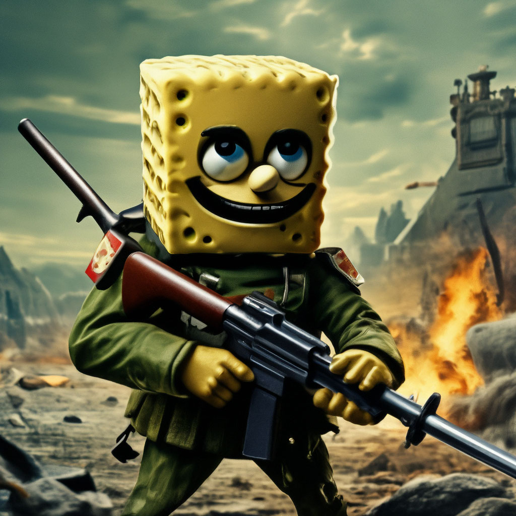 "SpongeBob is fighting at the front for the Soviet Union, with a ...