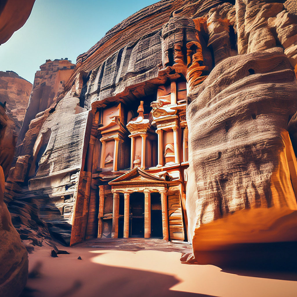 "Petra Castle in Jordan. , aesthetically pleasing, beautiful, realistic ...