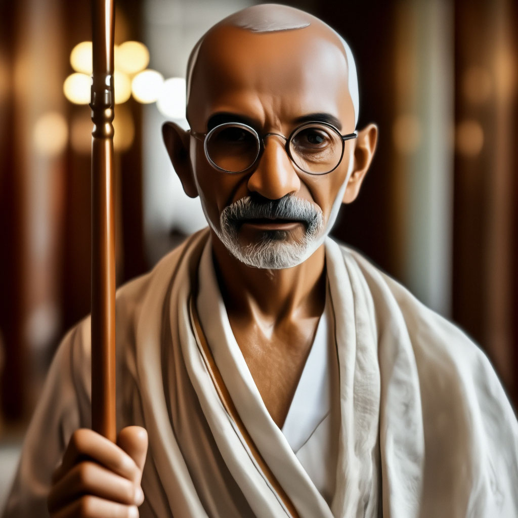 "Madame Tussauds Wax Museum wax figure of old Mahatma Gandy with ...