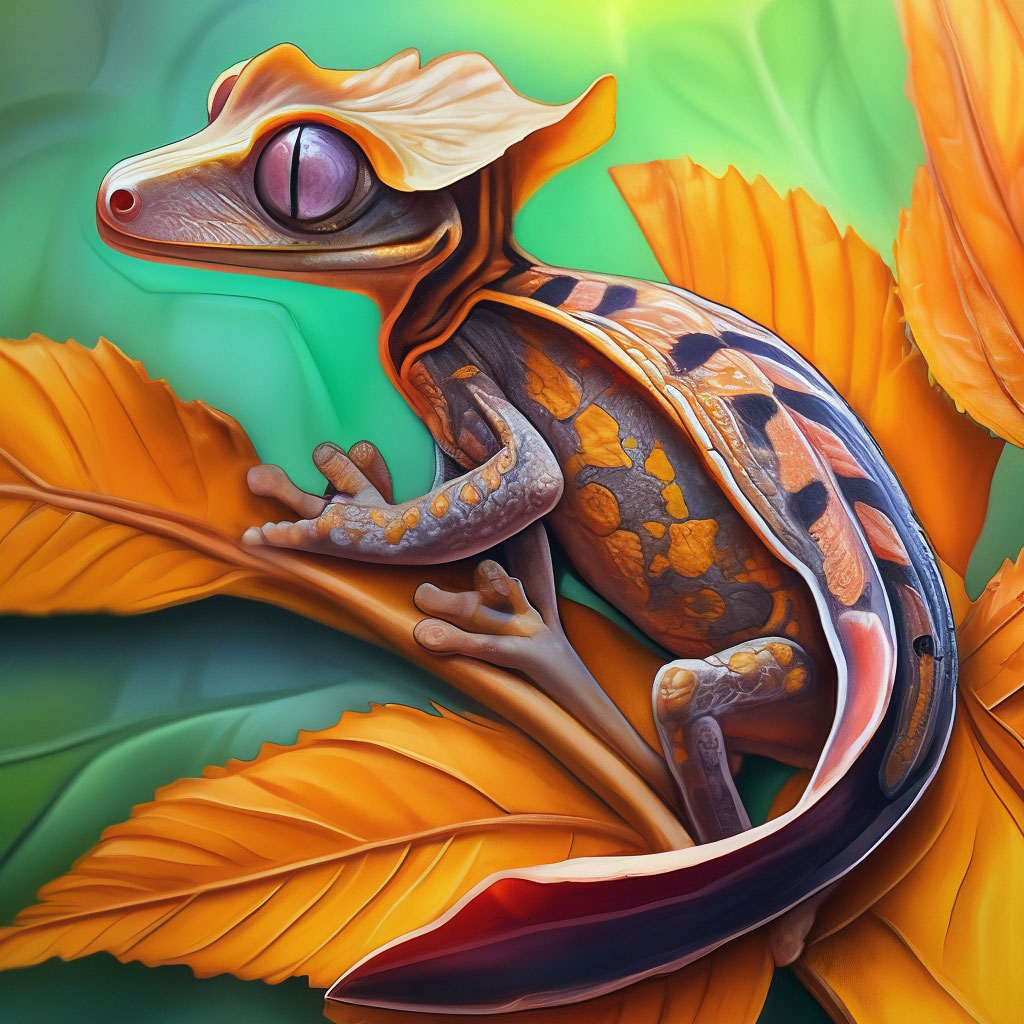 "Fantastic leaf- tailed gecko _________________________ the tail is ...