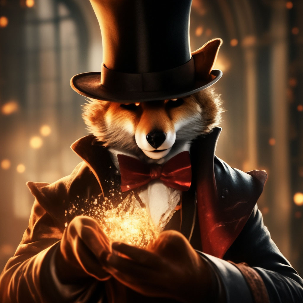 "Furry magician" — image created in Shedevrum