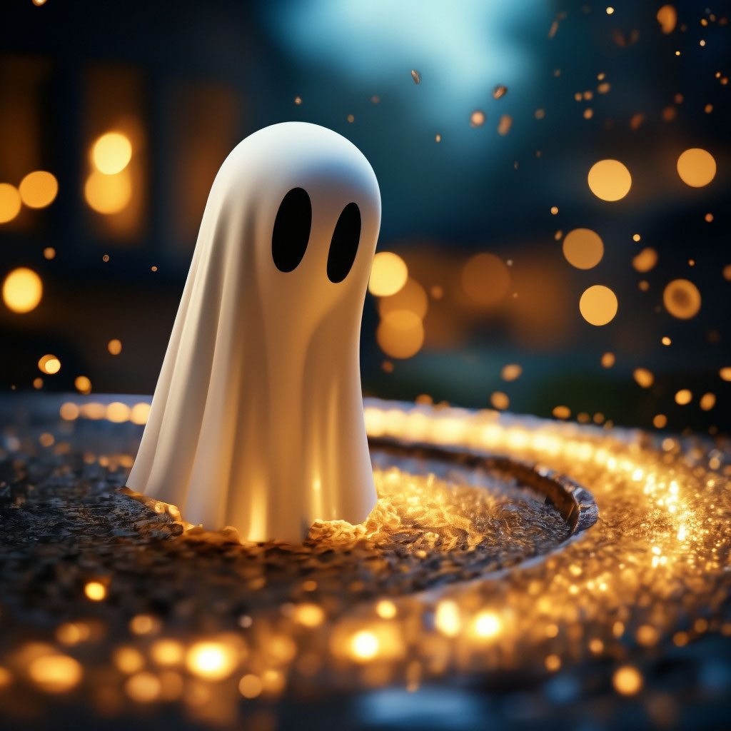 "A kind ghost looks like a sparkling curved spiral surrounded by soft ...