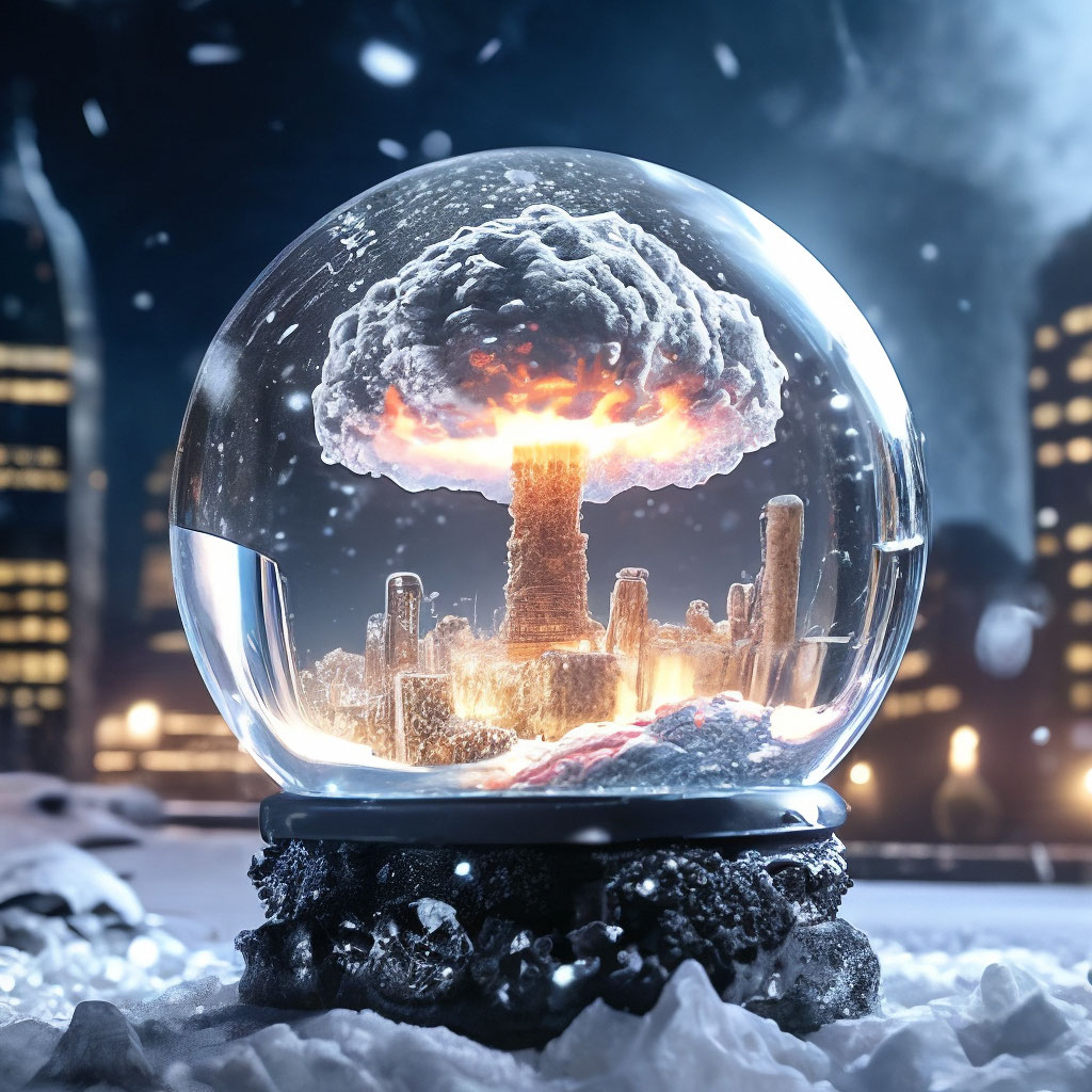 "A crystal ball...... in the form of a creepy, scary, nuclear mushroom ...