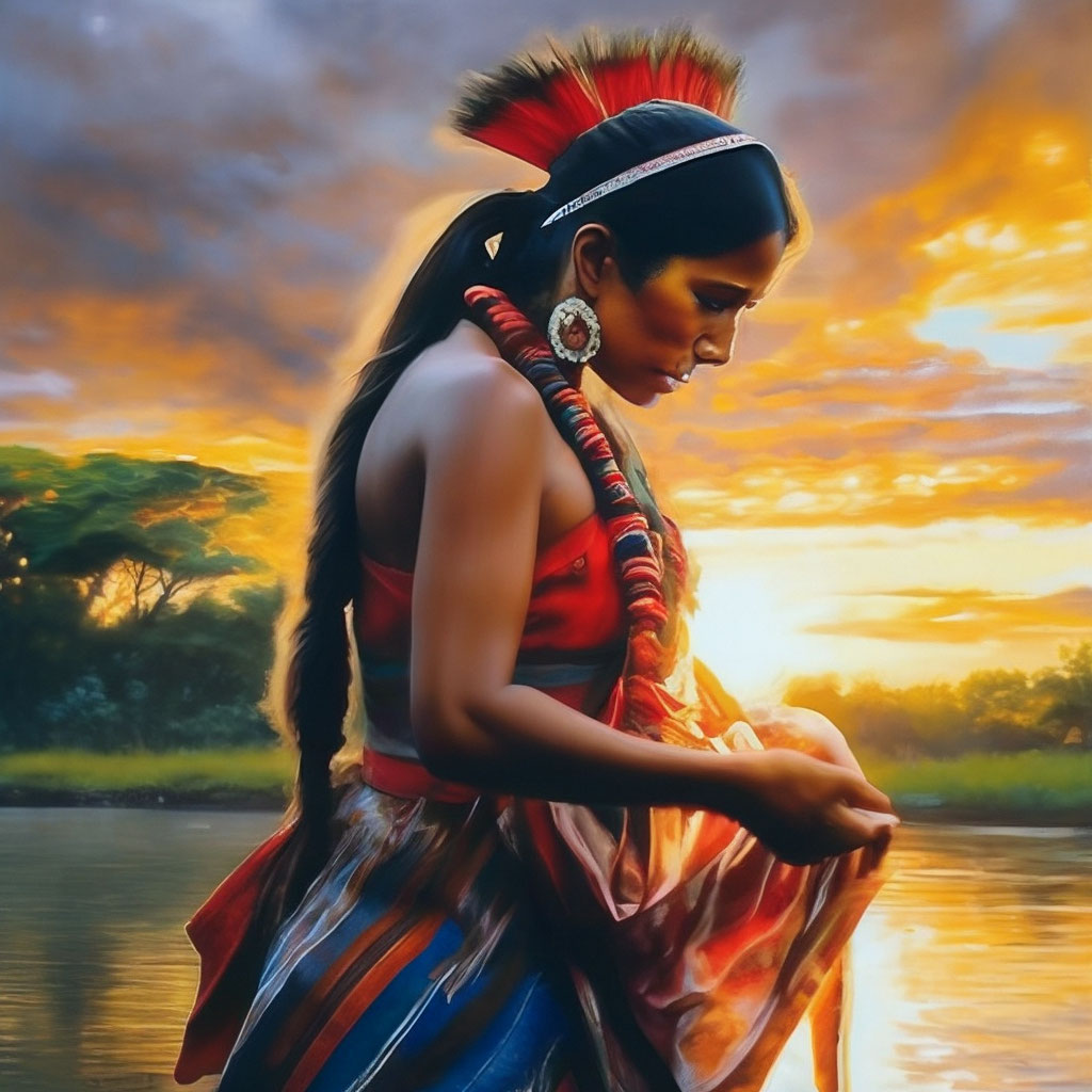 "Hyperrealism double exposure ,the world of South American Indians ...