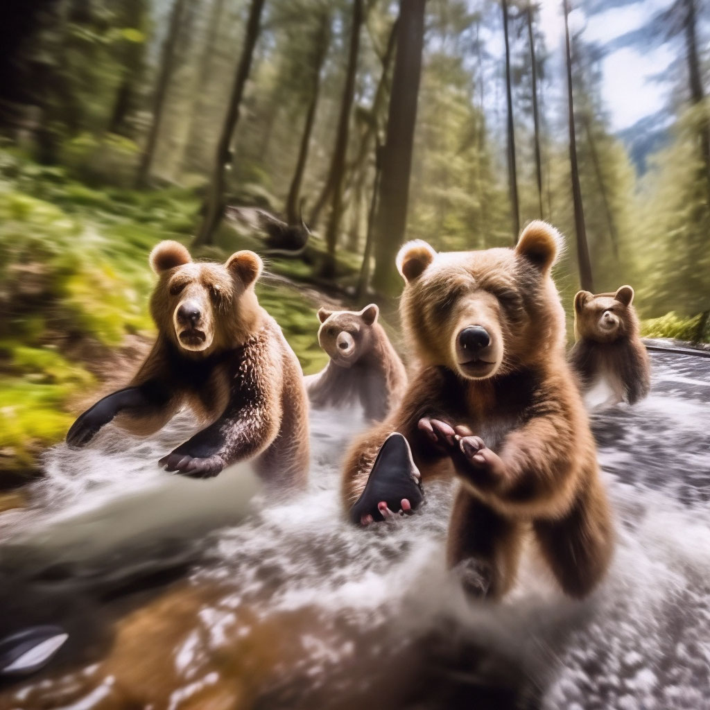 "Mi-mi-Bears" — image created in Shedevrum