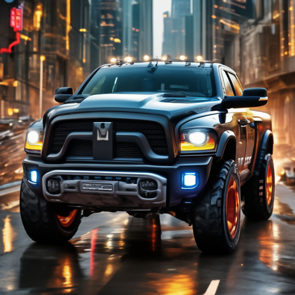 "Dodge ram. realistic photo, high quality 260k" — image created in ...