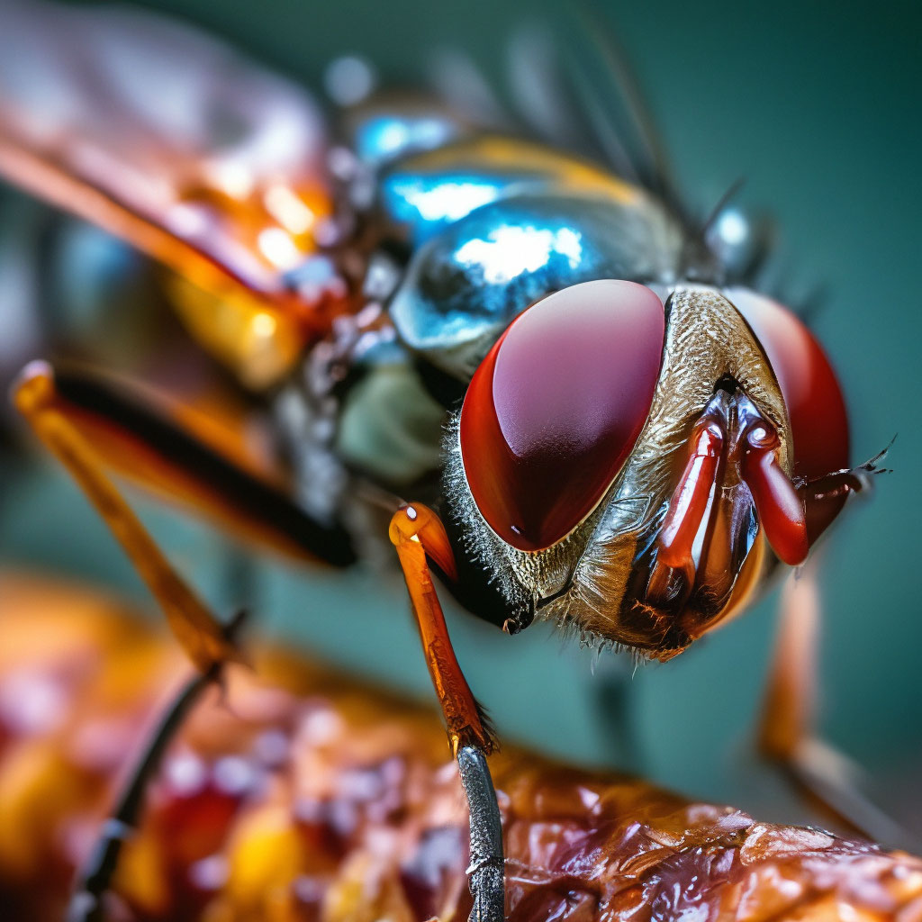 "Fly close-up, professional photo, high resolution, iso 100, f/2.0, 1 ...