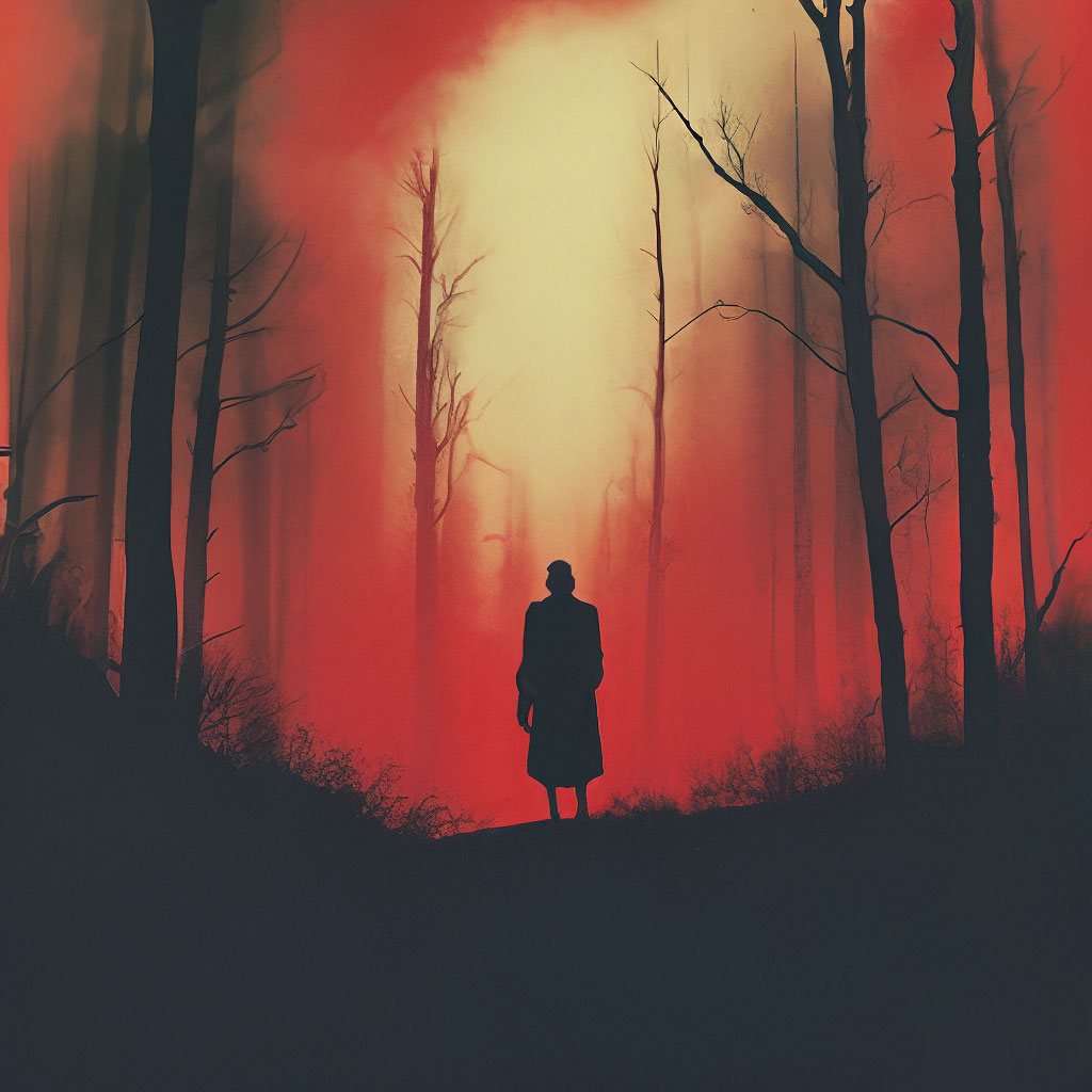"Human silhouette, darkness, scarlet, gloom, horror, darkness, dark ...