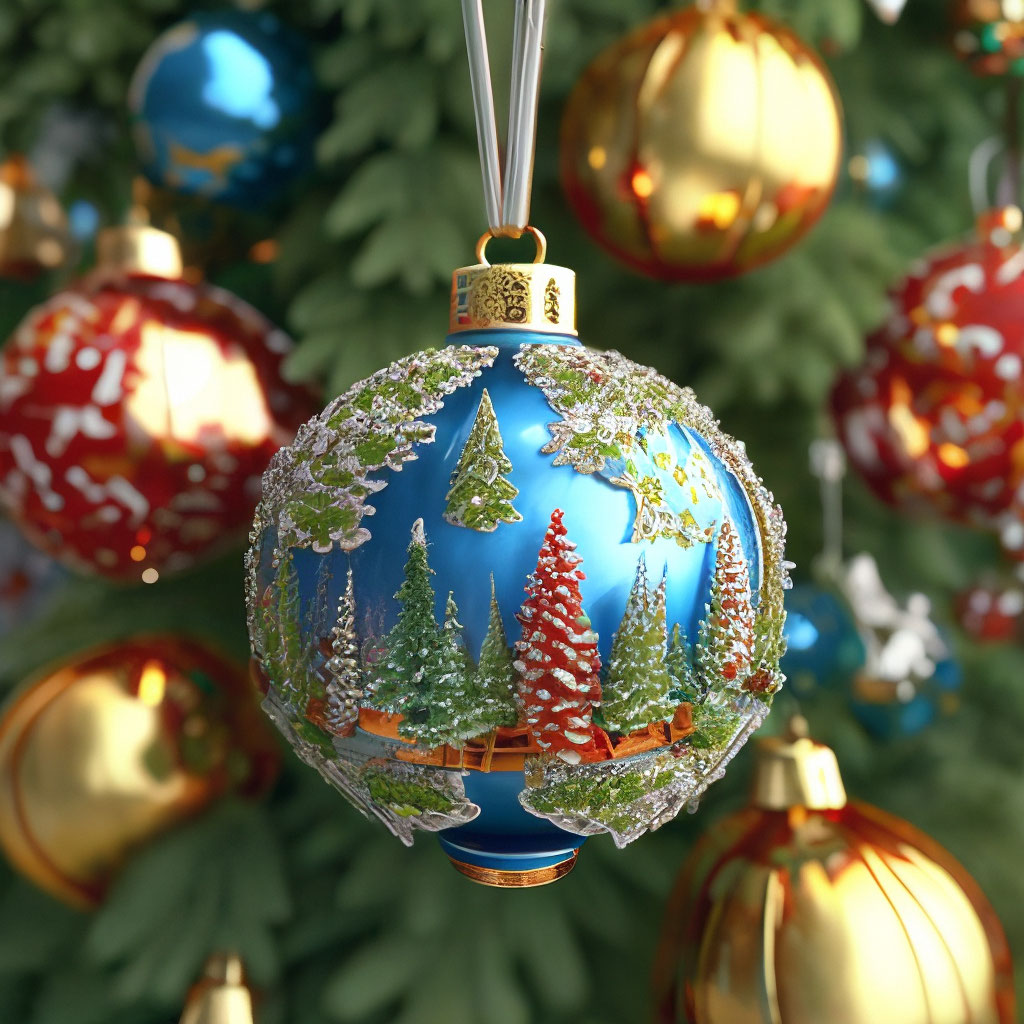 "Christmas tree on Christmas trees, recursion, new year, toys ...