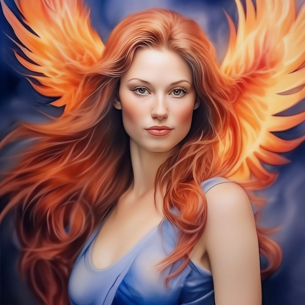 "🏵️Humanization of a beautiful Phoenix woman, maximum realism ...
