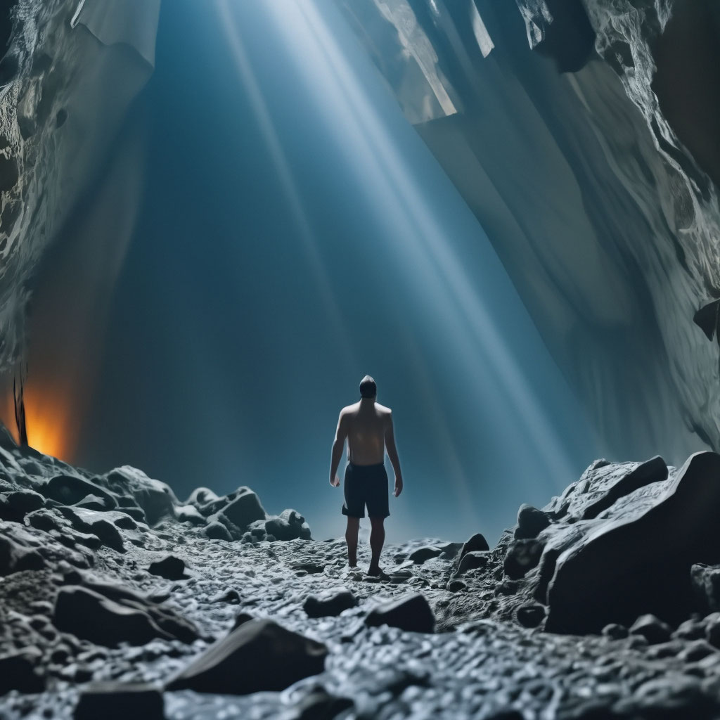"Plato's myth of the cave" — image created in Shedevrum